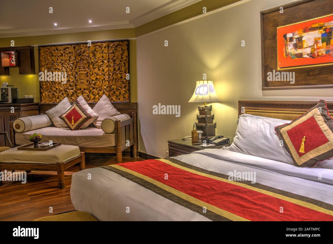 beautiful bedroom in condomunium, apartment, house with double bed and ...