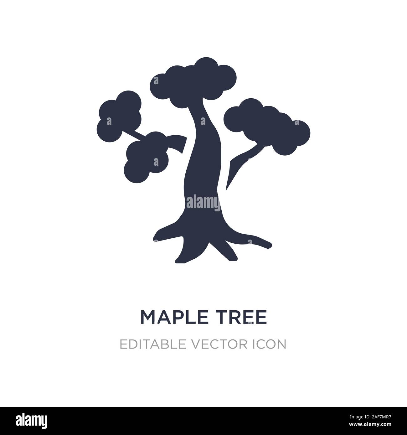 maple tree icon on white background. Simple element illustration from ...