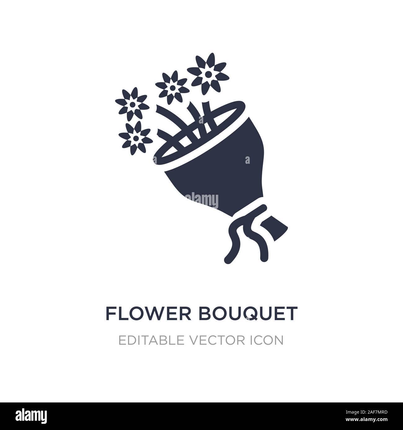 flower bouquet icon on white background. Simple element illustration ...