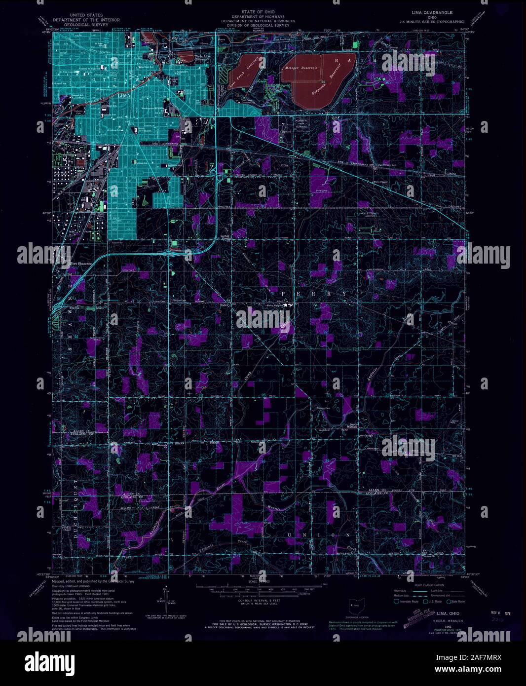 Lima ohio map hi-res stock photography and images - Alamy