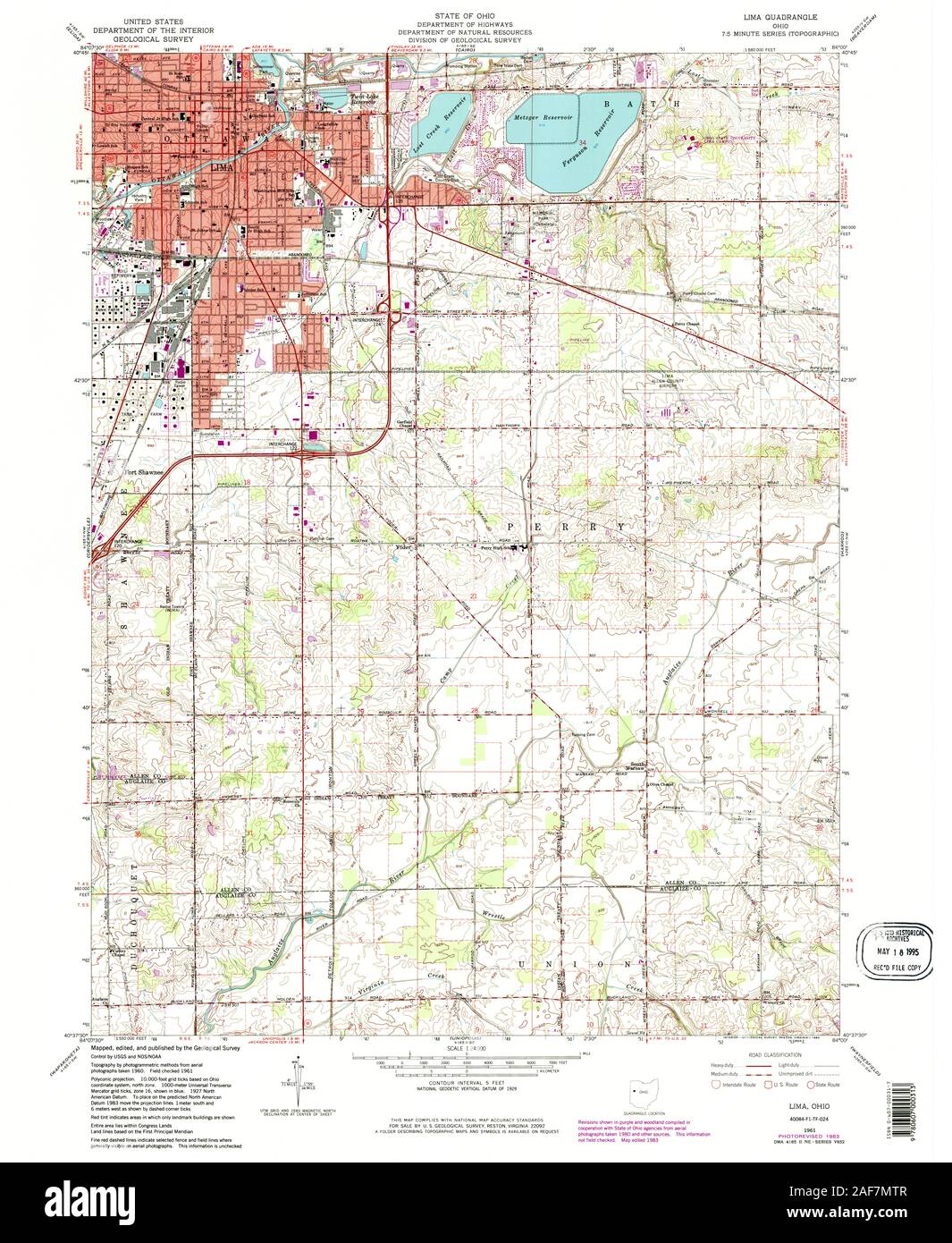 Lima ohio map hi-res stock photography and images - Alamy