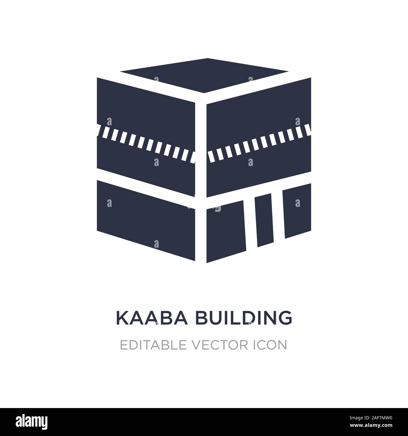 Kaaba Building Icon On White Background Simple Element Illustration From Monuments Concept