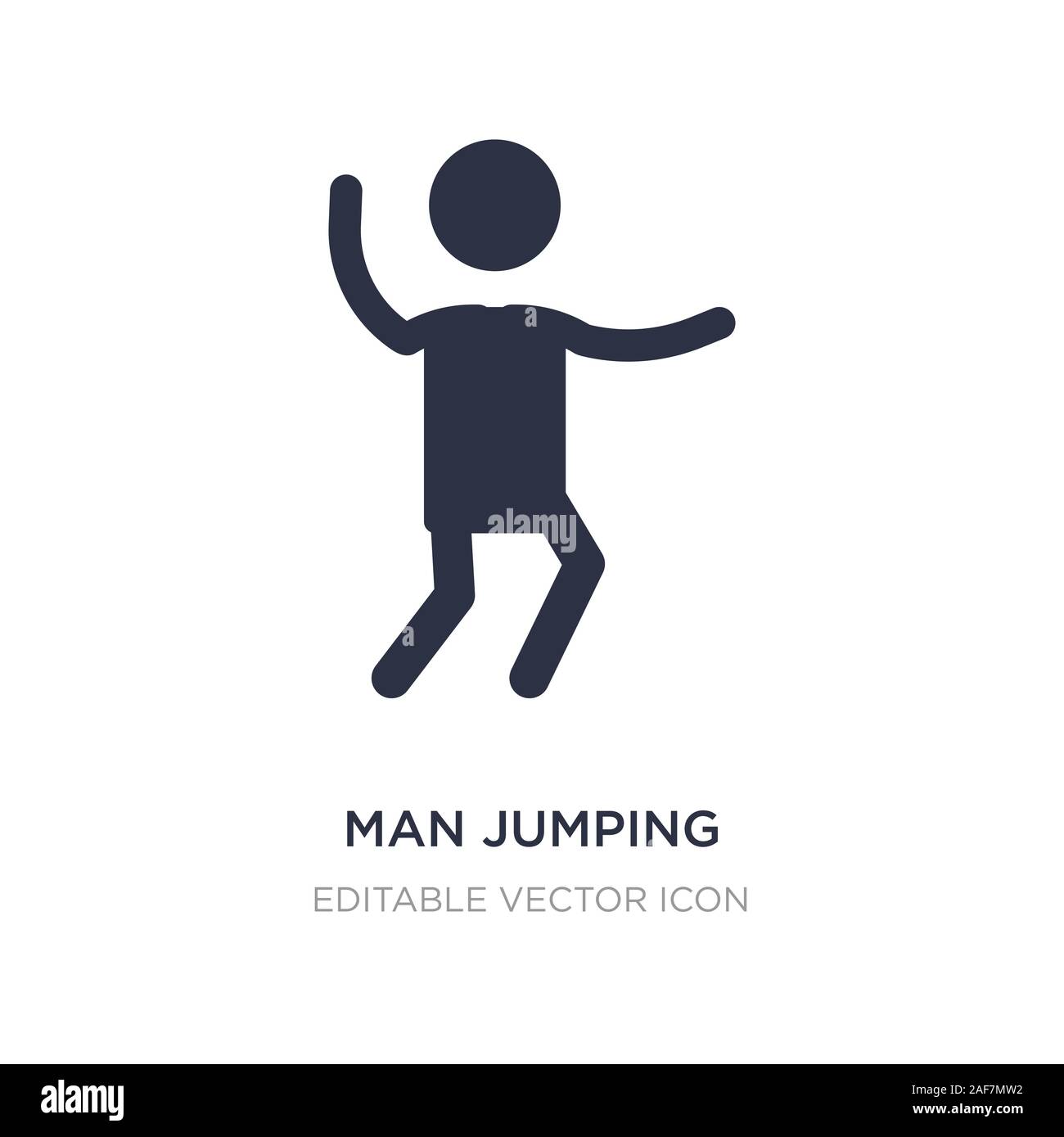 man jumping icon on white background. Simple element illustration from ...