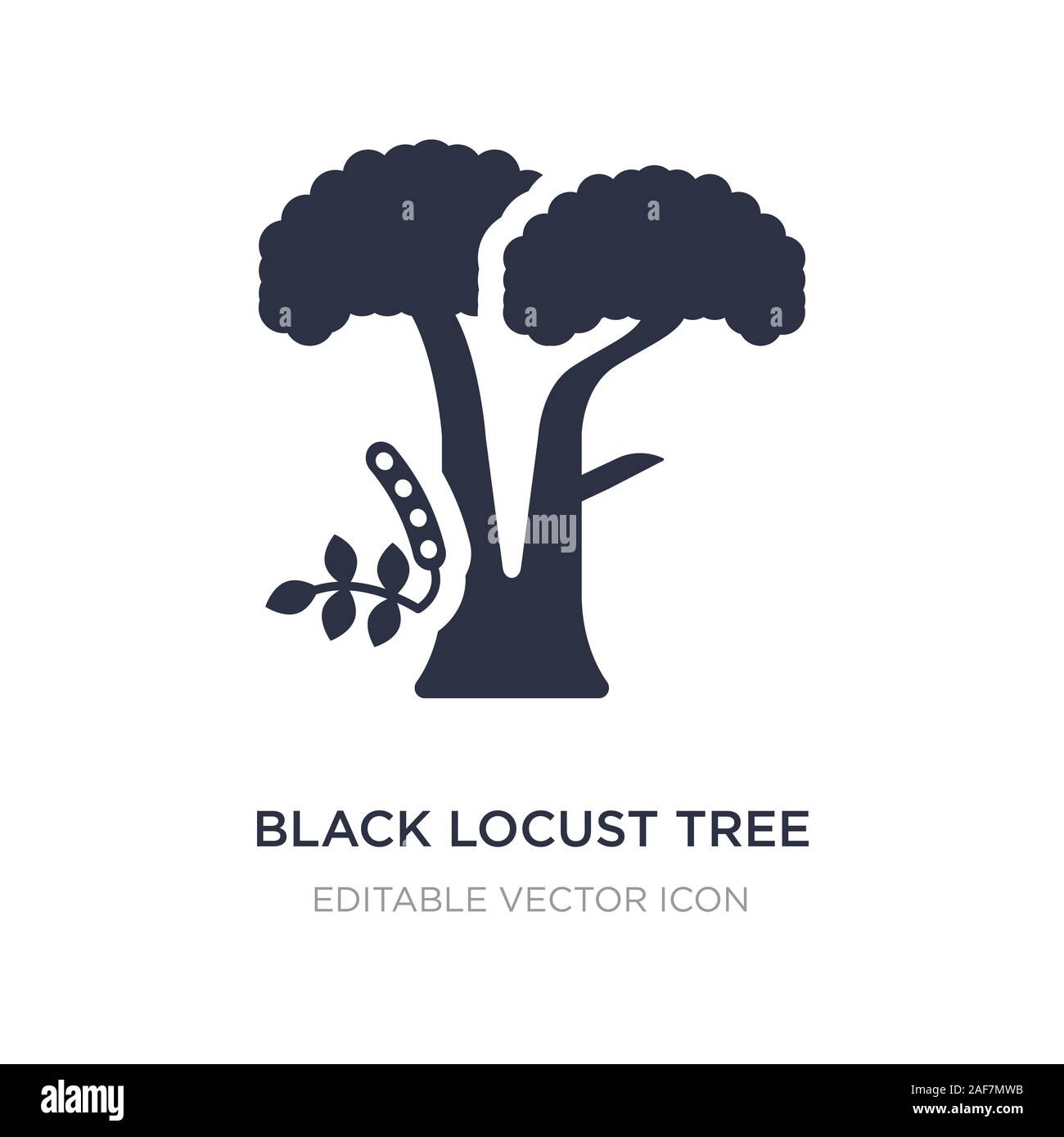 black locust tree icon on white background. Simple element illustration ...