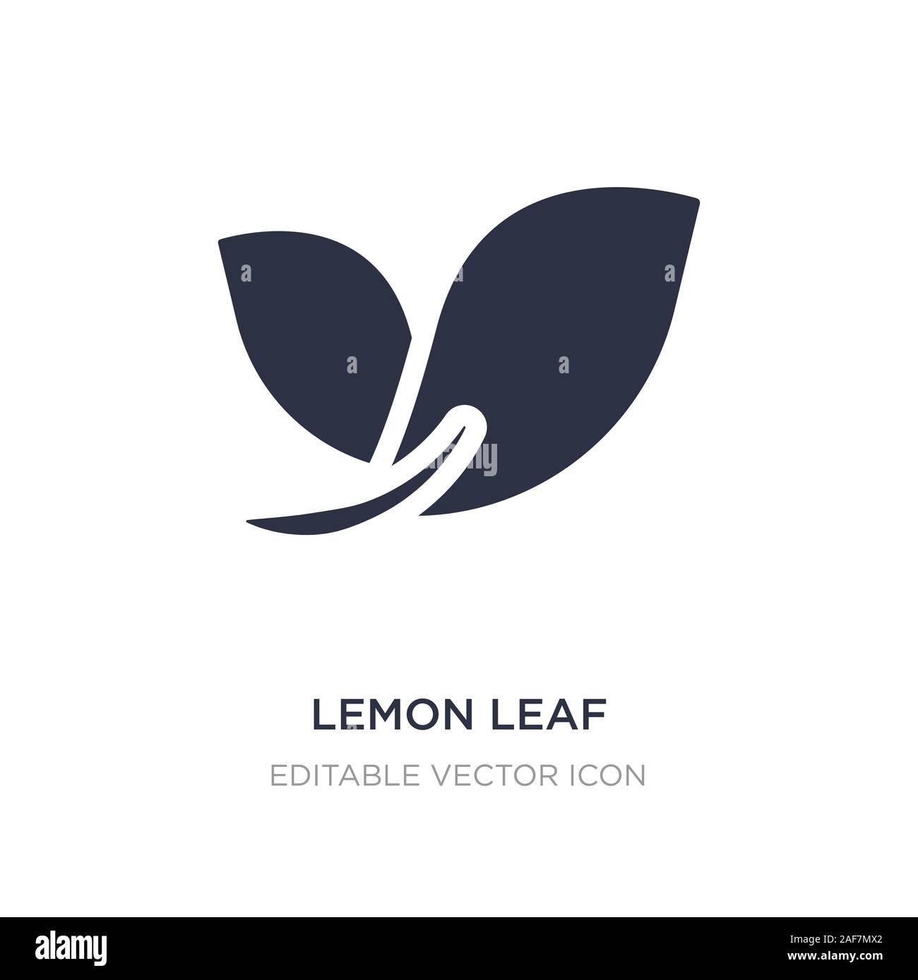 lemon leaf icon on white background. Simple element illustration from ...