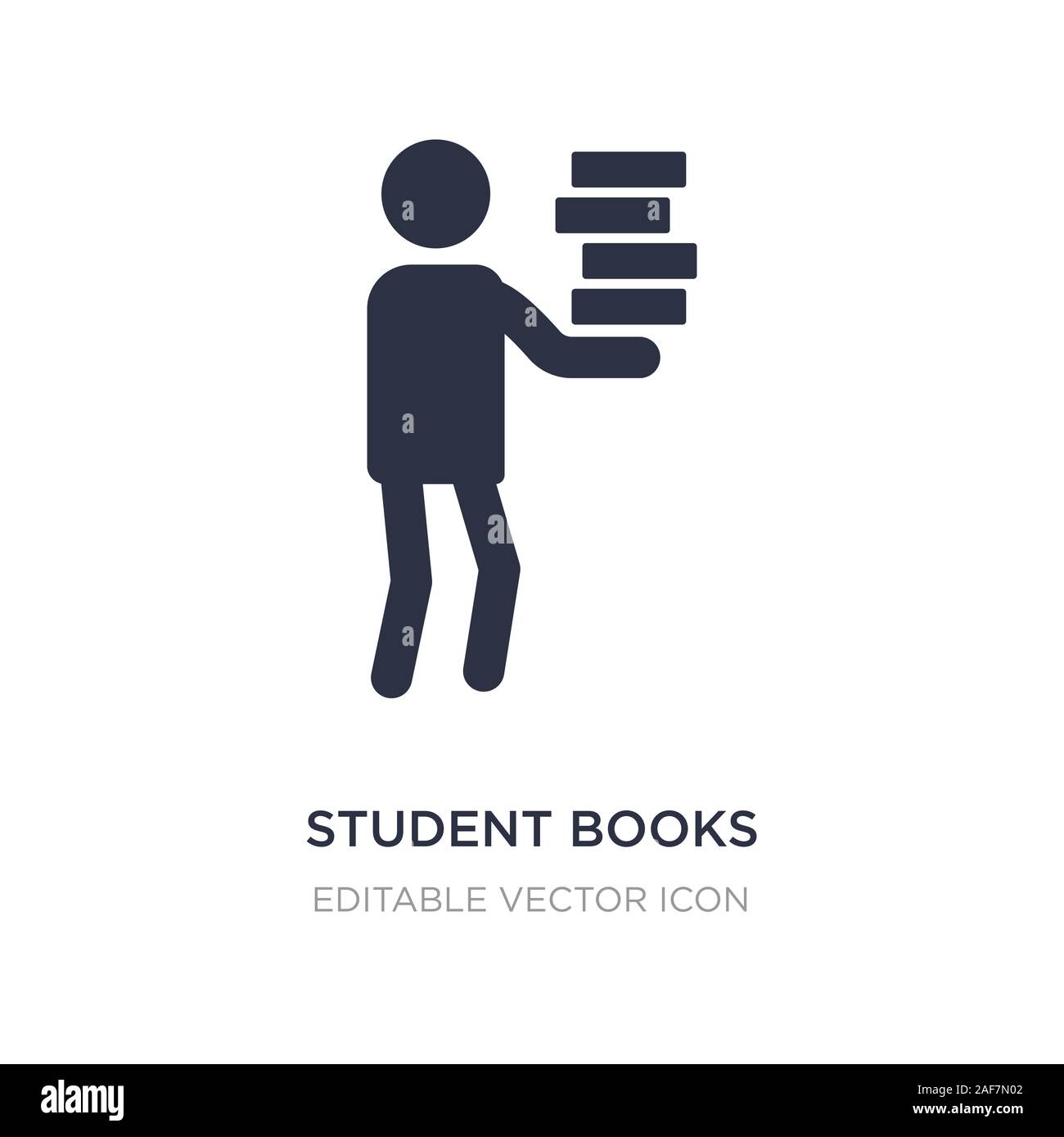 student books icon on white background. Simple element illustration ...