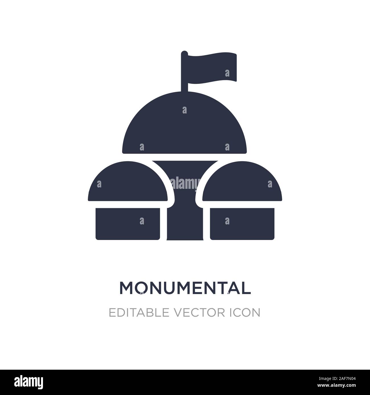 monumental building icon on white background. Simple element ...