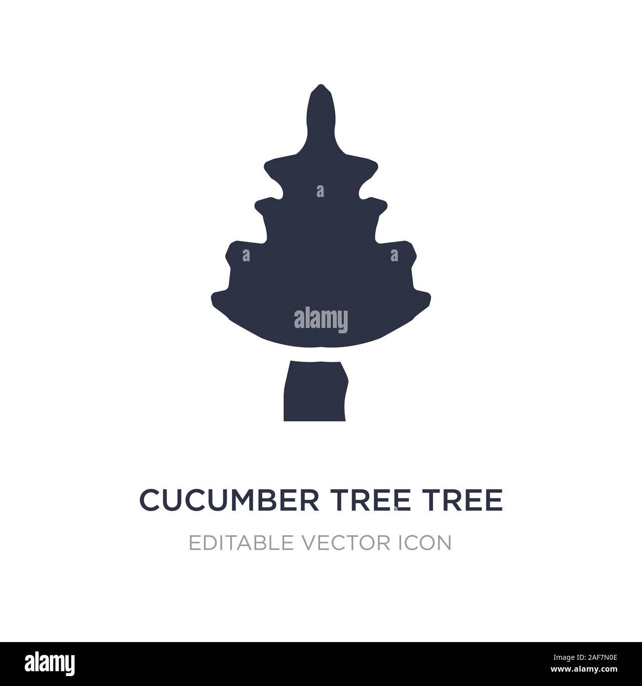 cucumber tree tree icon on white background. Simple element ...