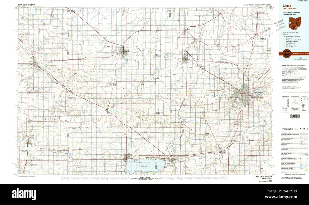 Lima Ohio Map High Resolution Stock Photography and Images - Alamy