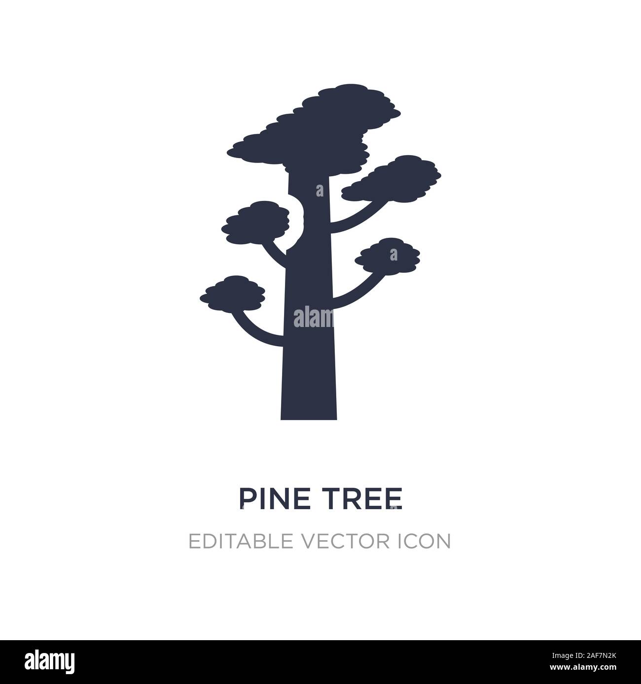 pine tree icon on white background. Simple element illustration from ...