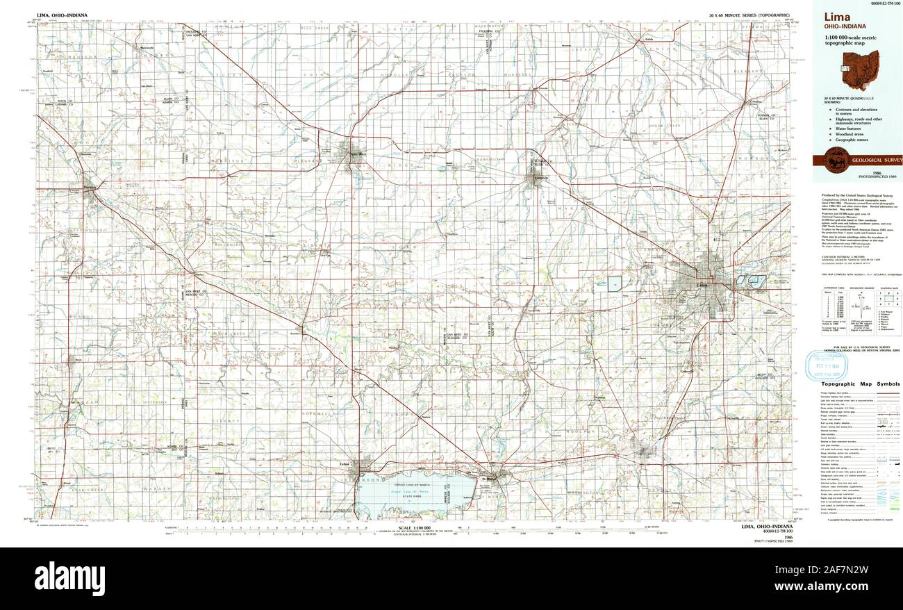 Lima ohio map hi-res stock photography and images - Alamy