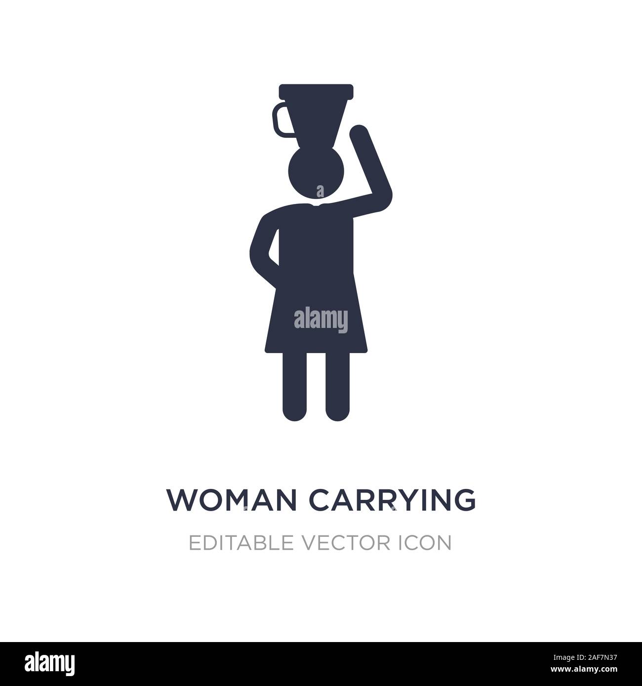 woman carrying icon on white background. Simple element illustration ...