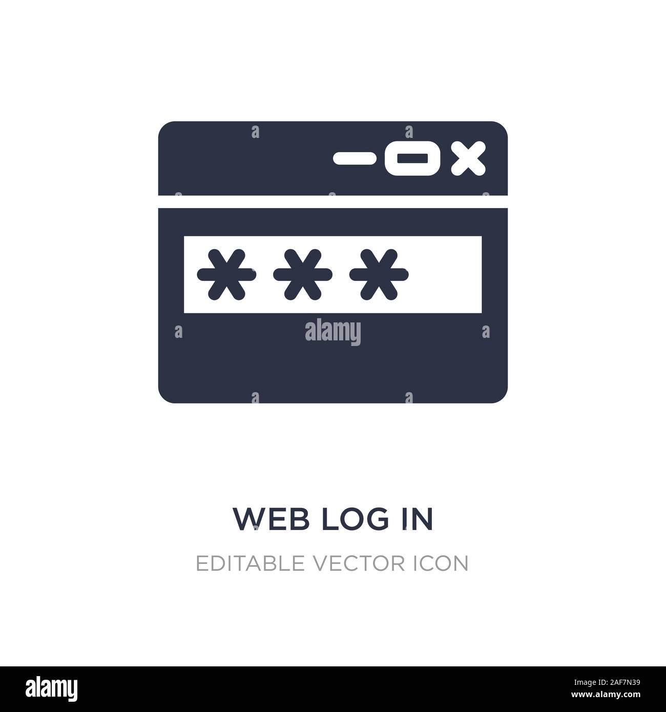 web log in icon on white background. Simple element illustration from ...