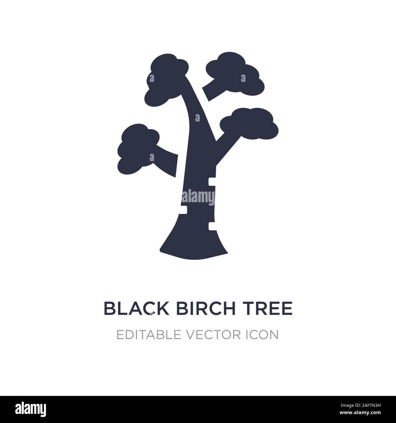 black birch tree icon on white background. Simple element illustration ...