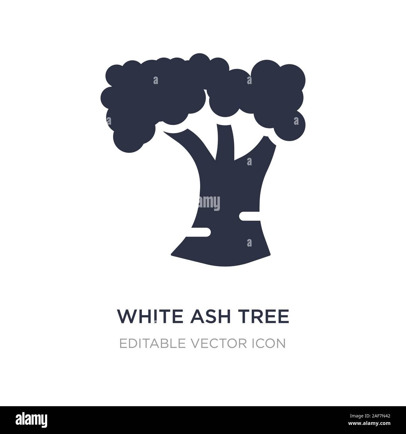 white ash tree icon on white background. Simple element illustration ...