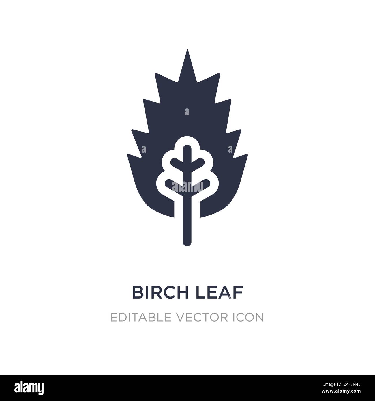 birch leaf icon on white background. Simple element illustration from ...