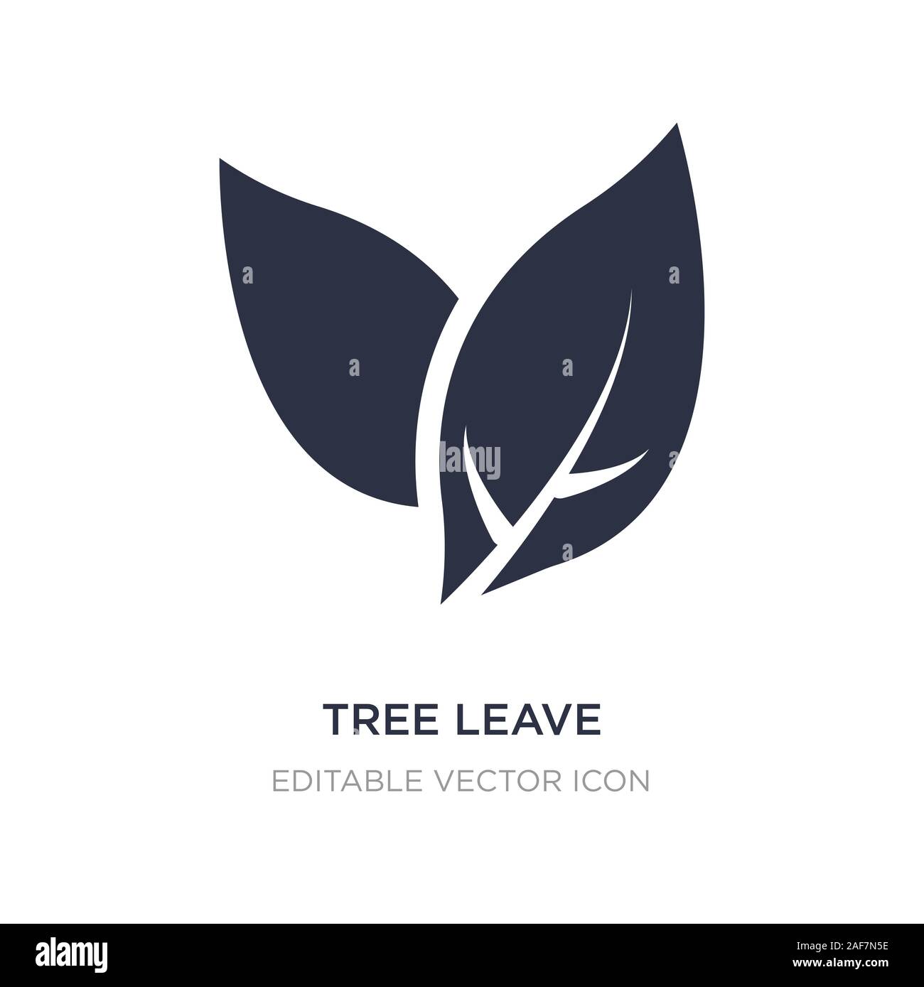 tree leave icon on white background. Simple element illustration from ...