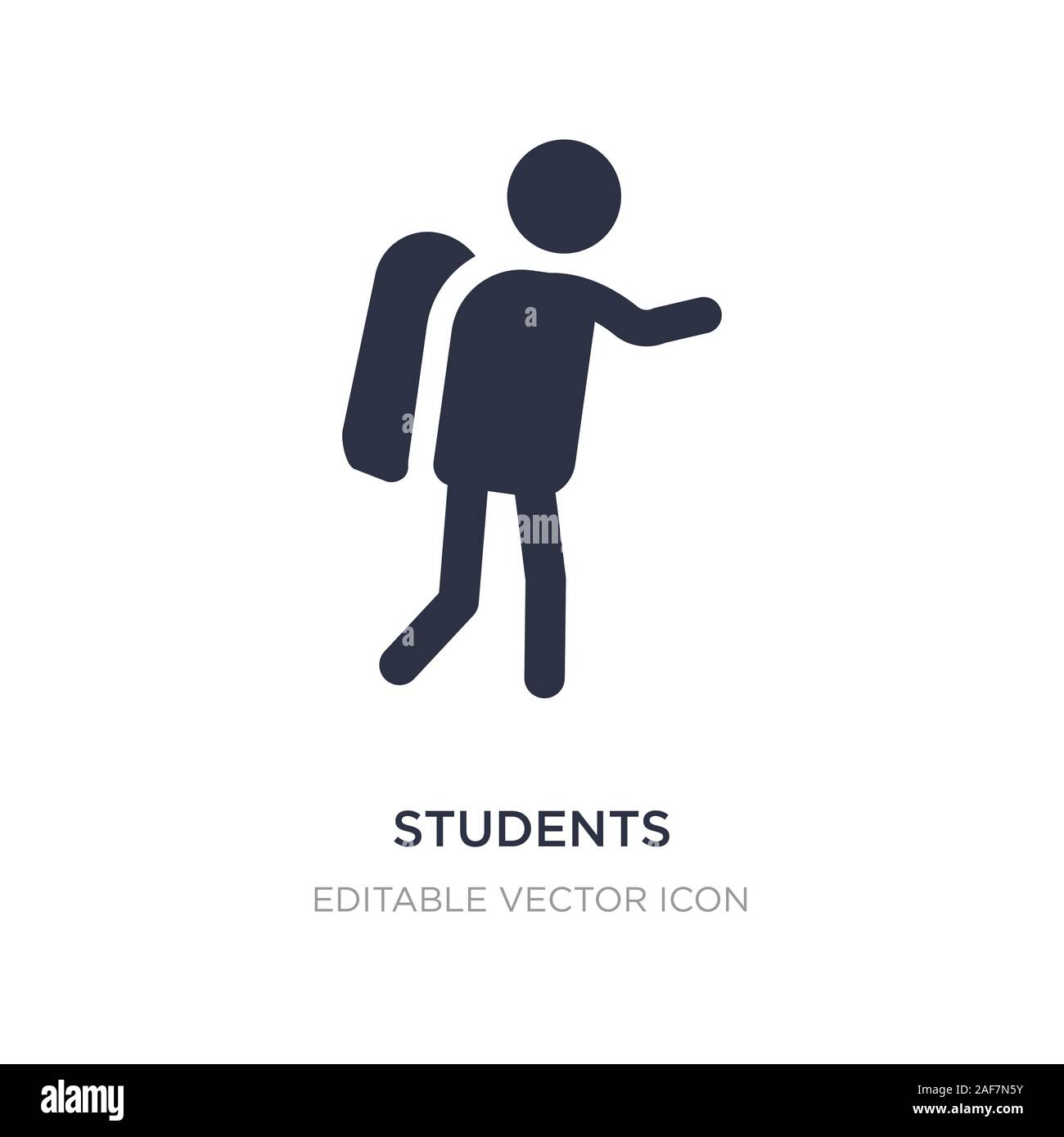 students icon on white background. Simple element illustration from ...