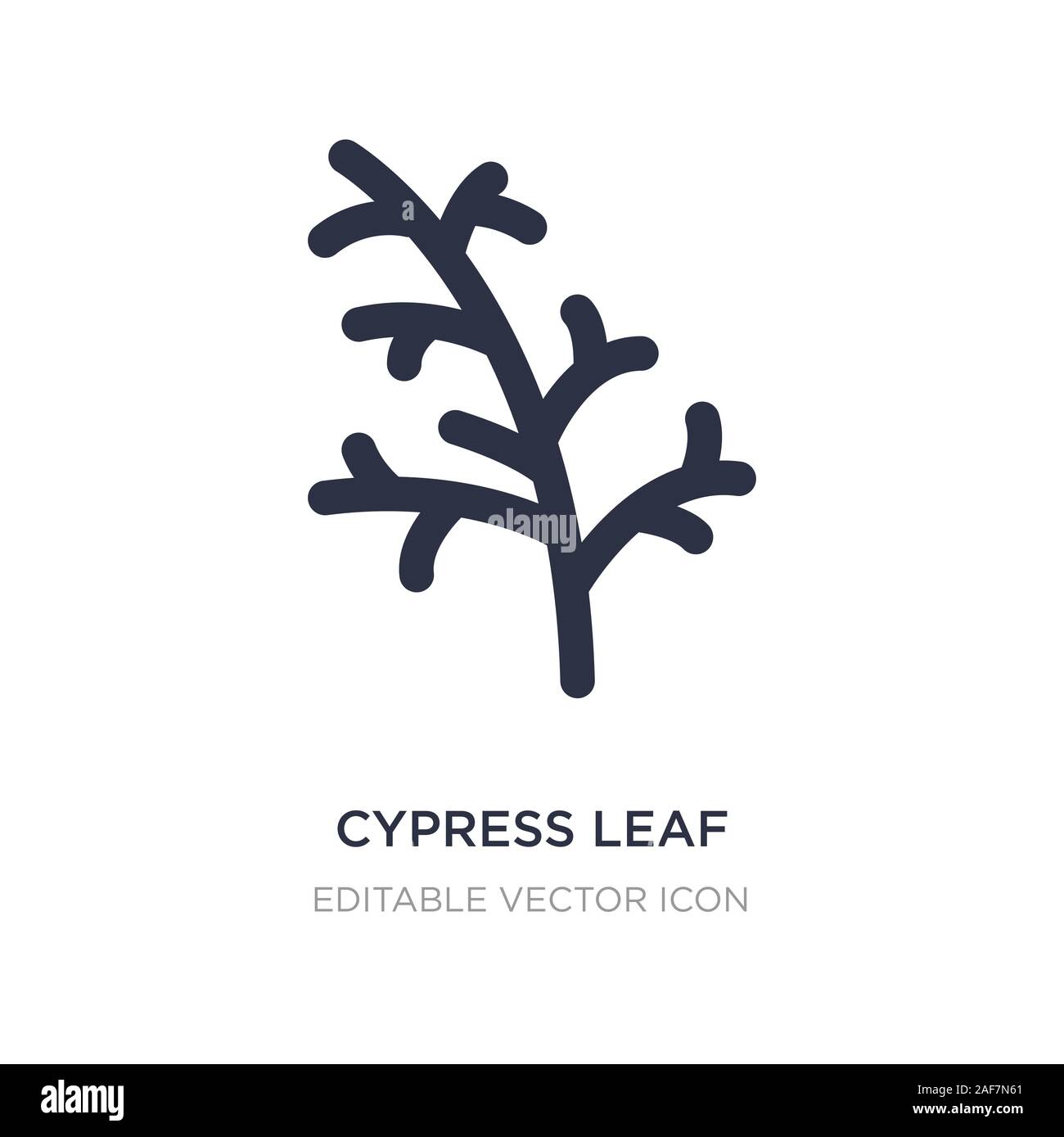 cypress leaf icon on white background. Simple element illustration from ...