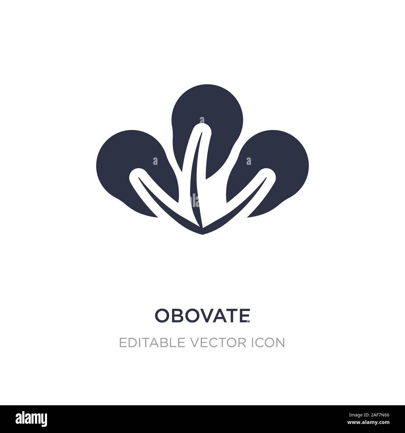 obovate icon on white background. Simple element illustration from ...