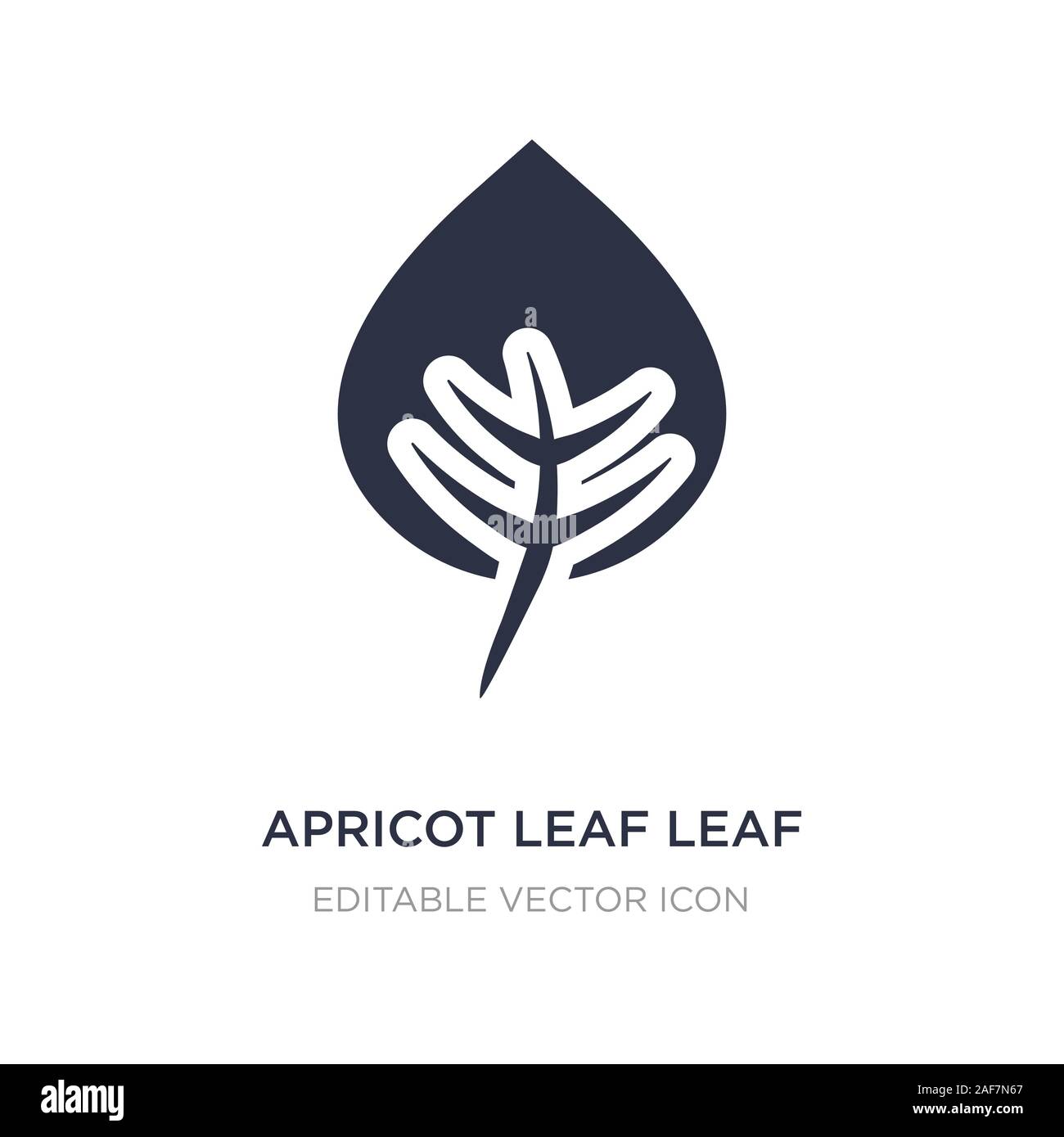 apricot leaf leaf icon on white background. Simple element illustration ...