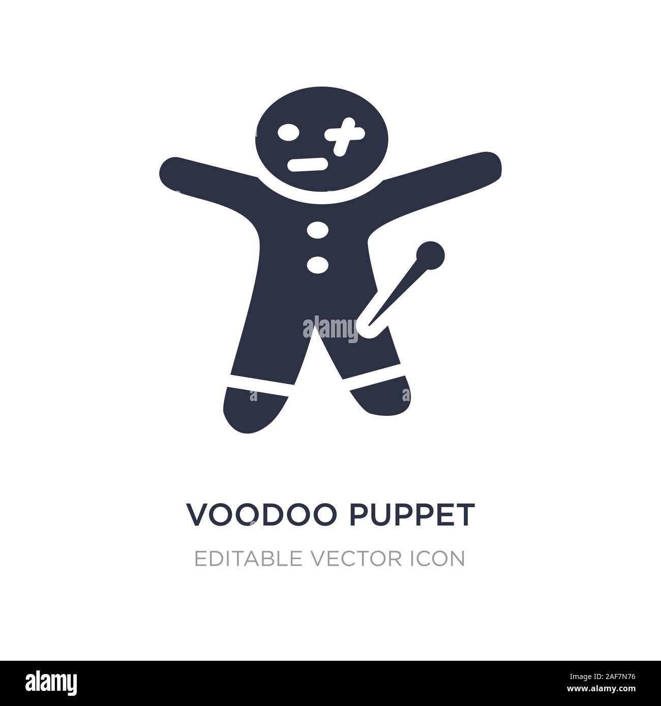voodoo puppet icon on white background. Simple element illustration ...