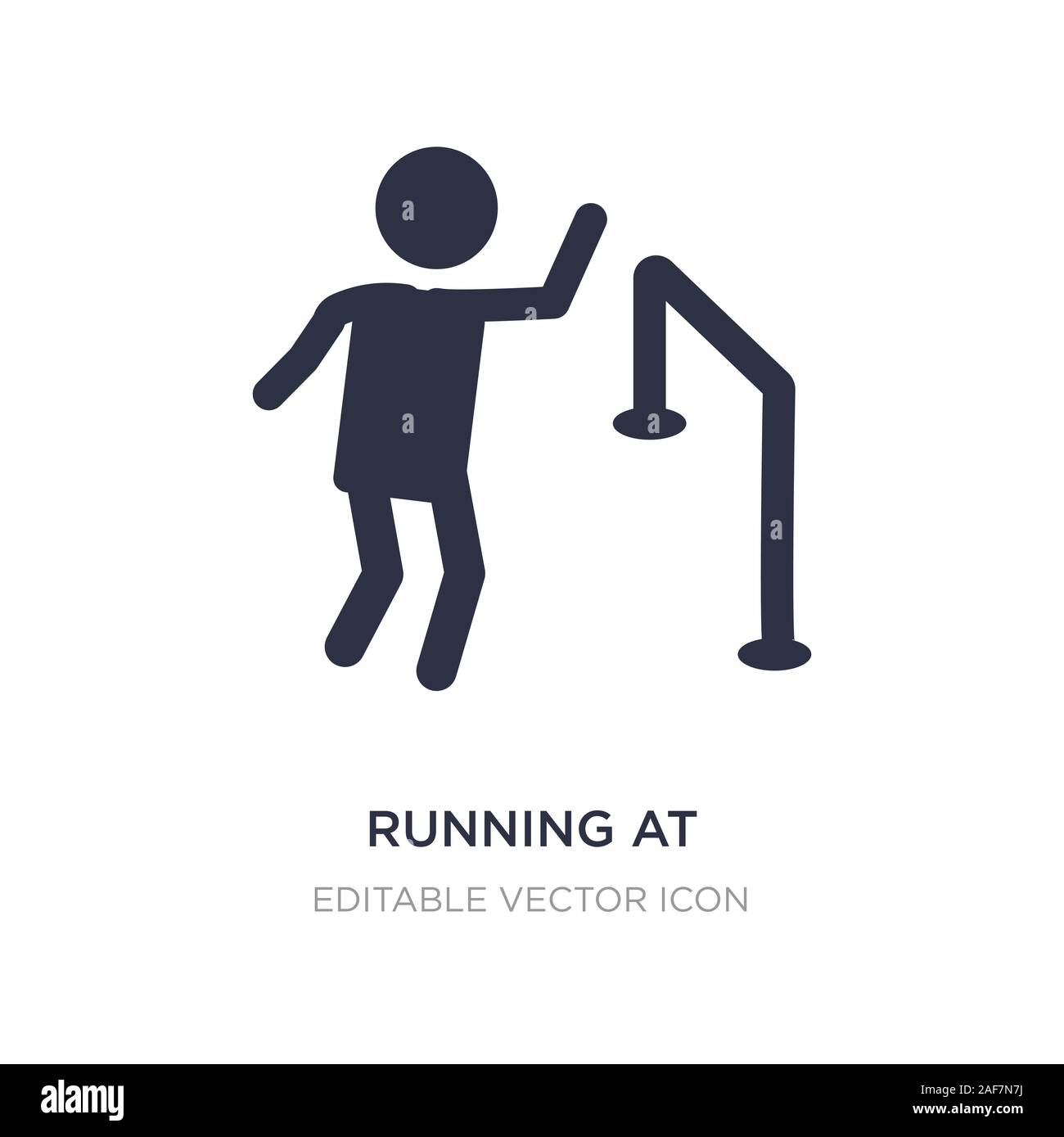 running at finish line icon on white background. Simple element ...