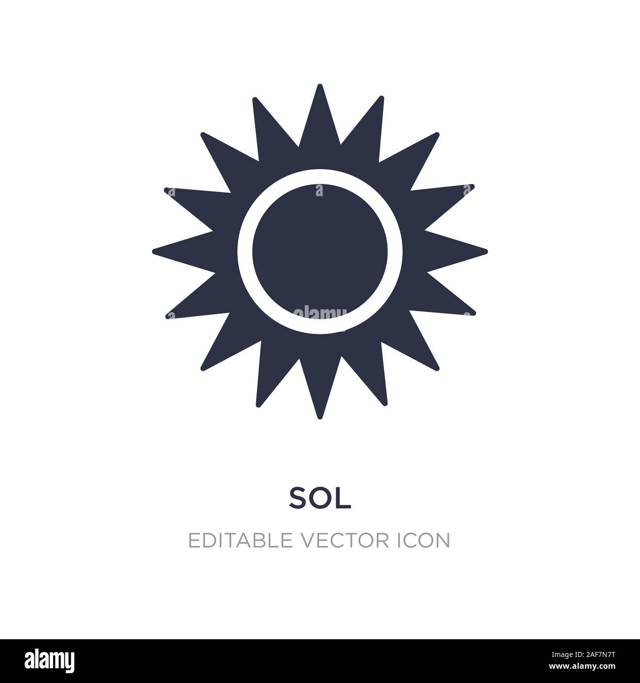sol icon on white background. Simple element illustration from Nature ...