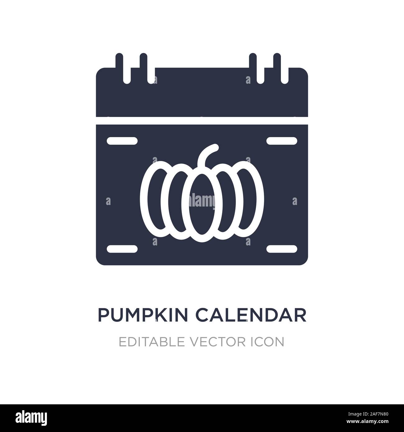 pumpkin calendar icon on white background. Simple element illustration ...