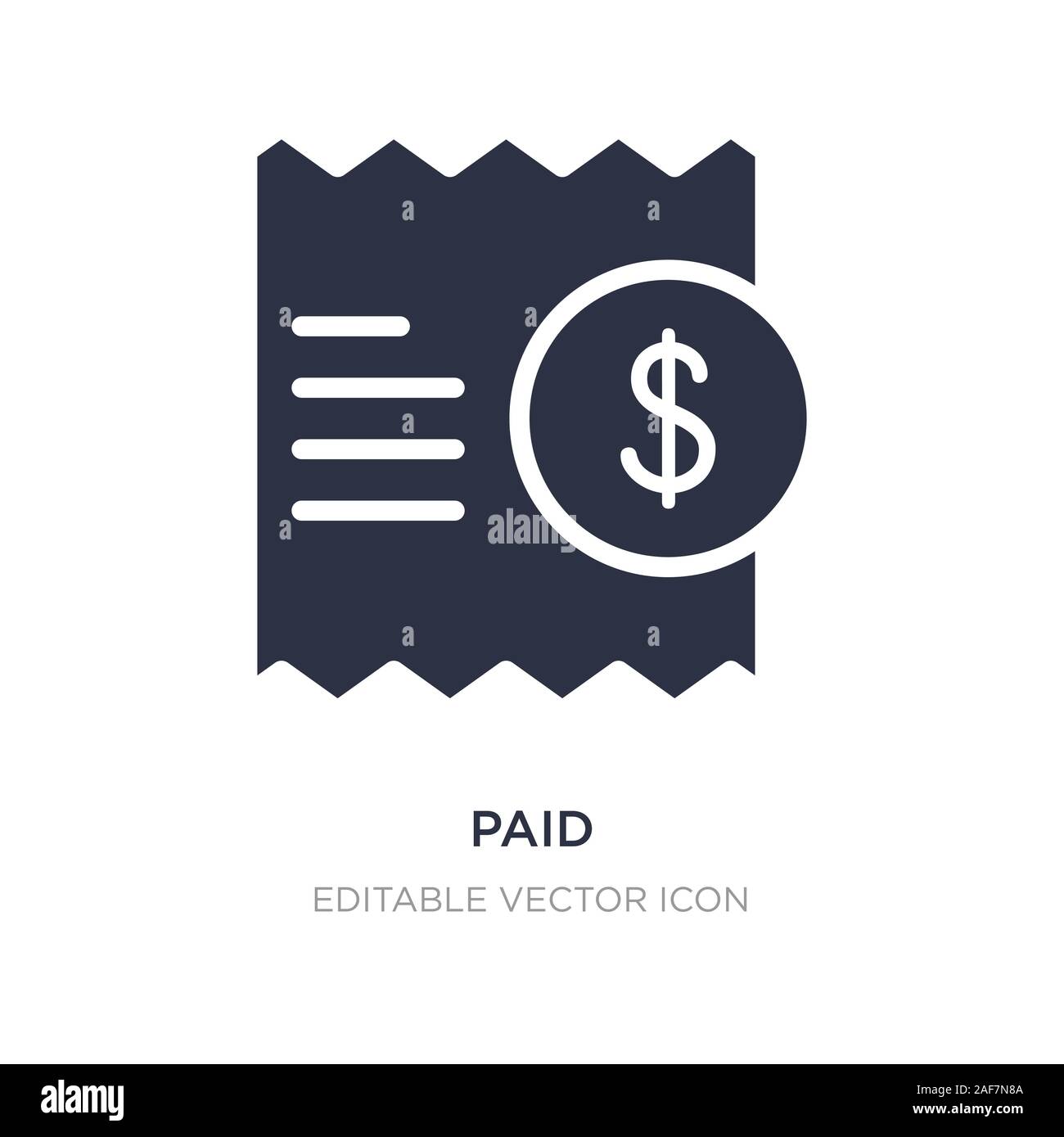 paid icon on white background. Simple element illustration from ...