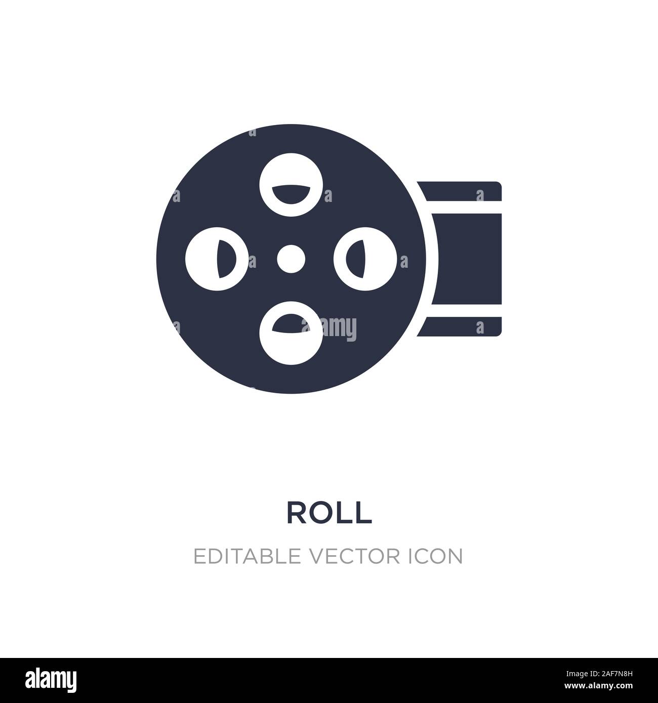 roll icon on white background. Simple element illustration from ...