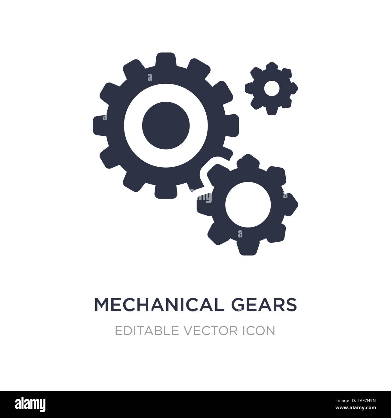 mechanical gears icon on white background. Simple element illustration ...