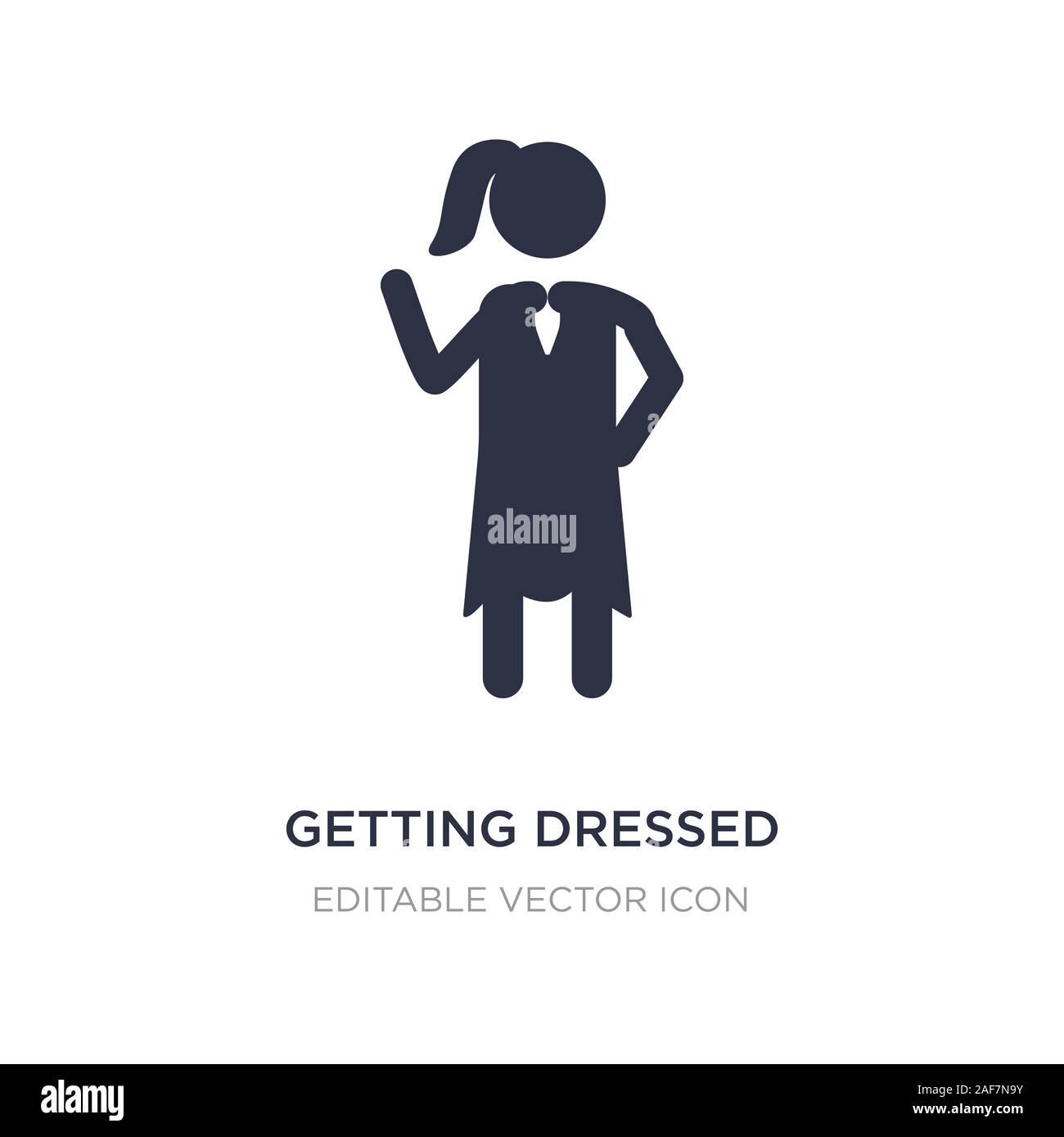 getting dressed icon on white background. Simple element illustration ...