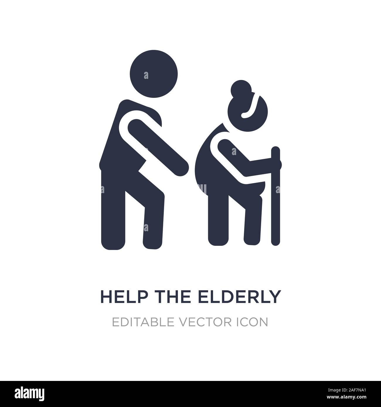 help the elderly icon on white background. Simple element illustration ...