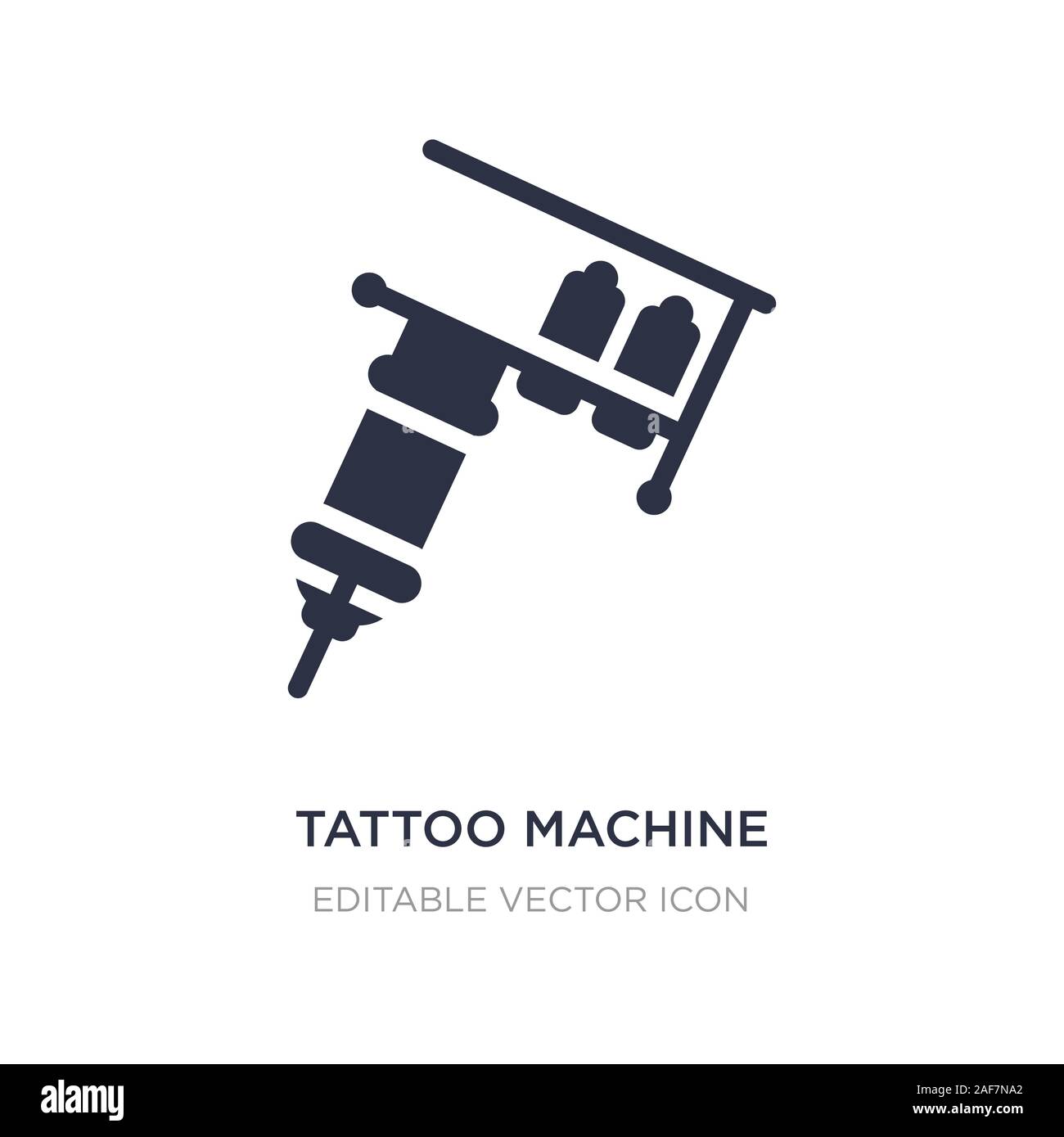 tattoo machine icon on white background. Simple element illustration ...