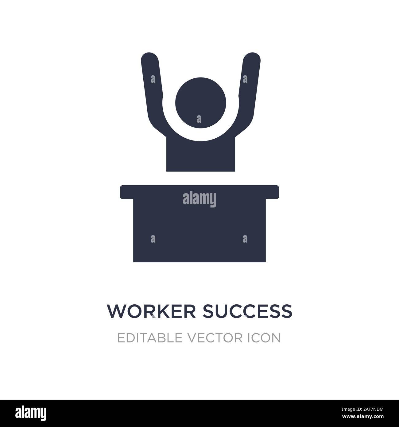 worker success icon on white background. Simple element illustration ...