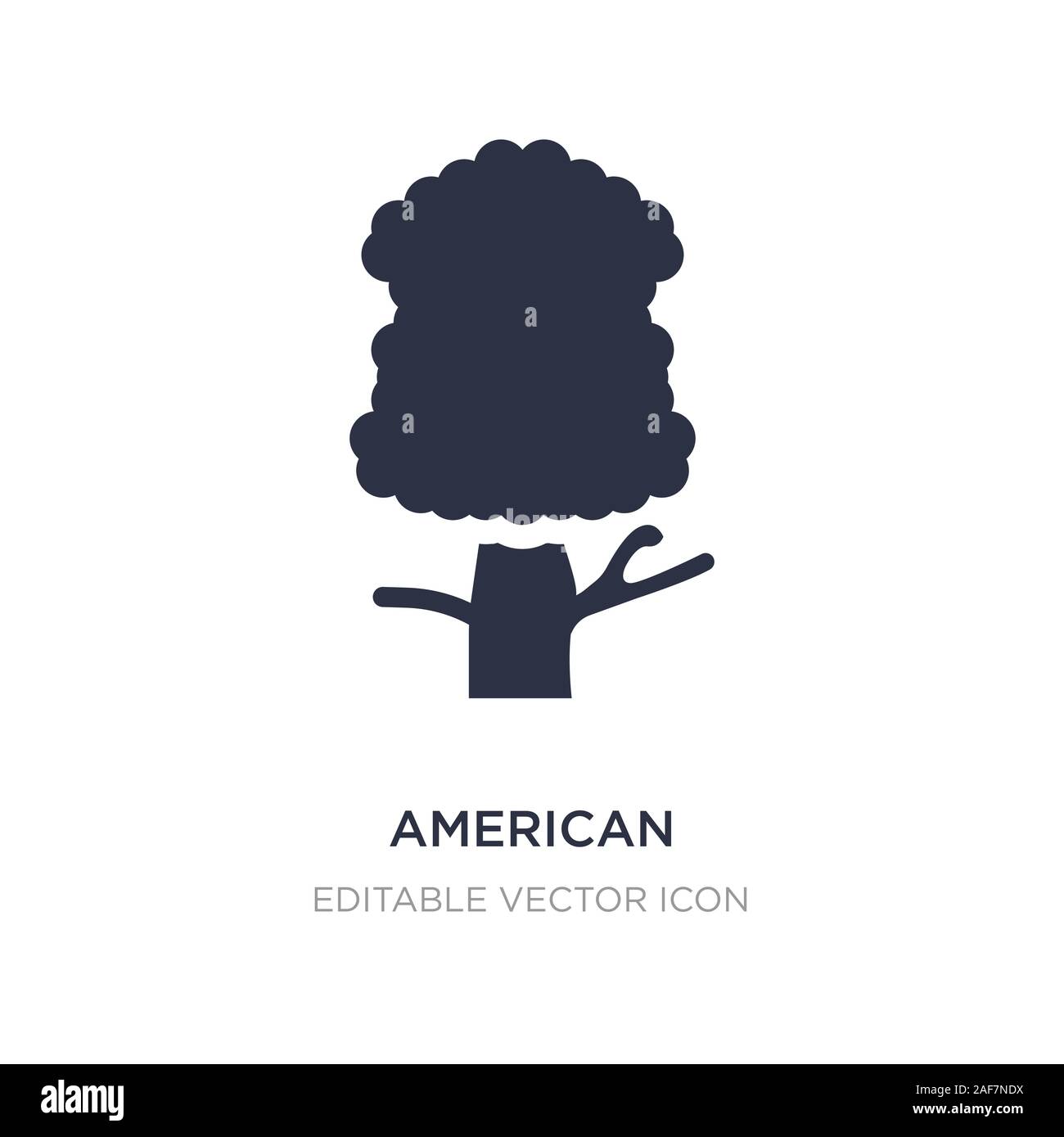 american chestnut tree icon on white background. Simple element ...