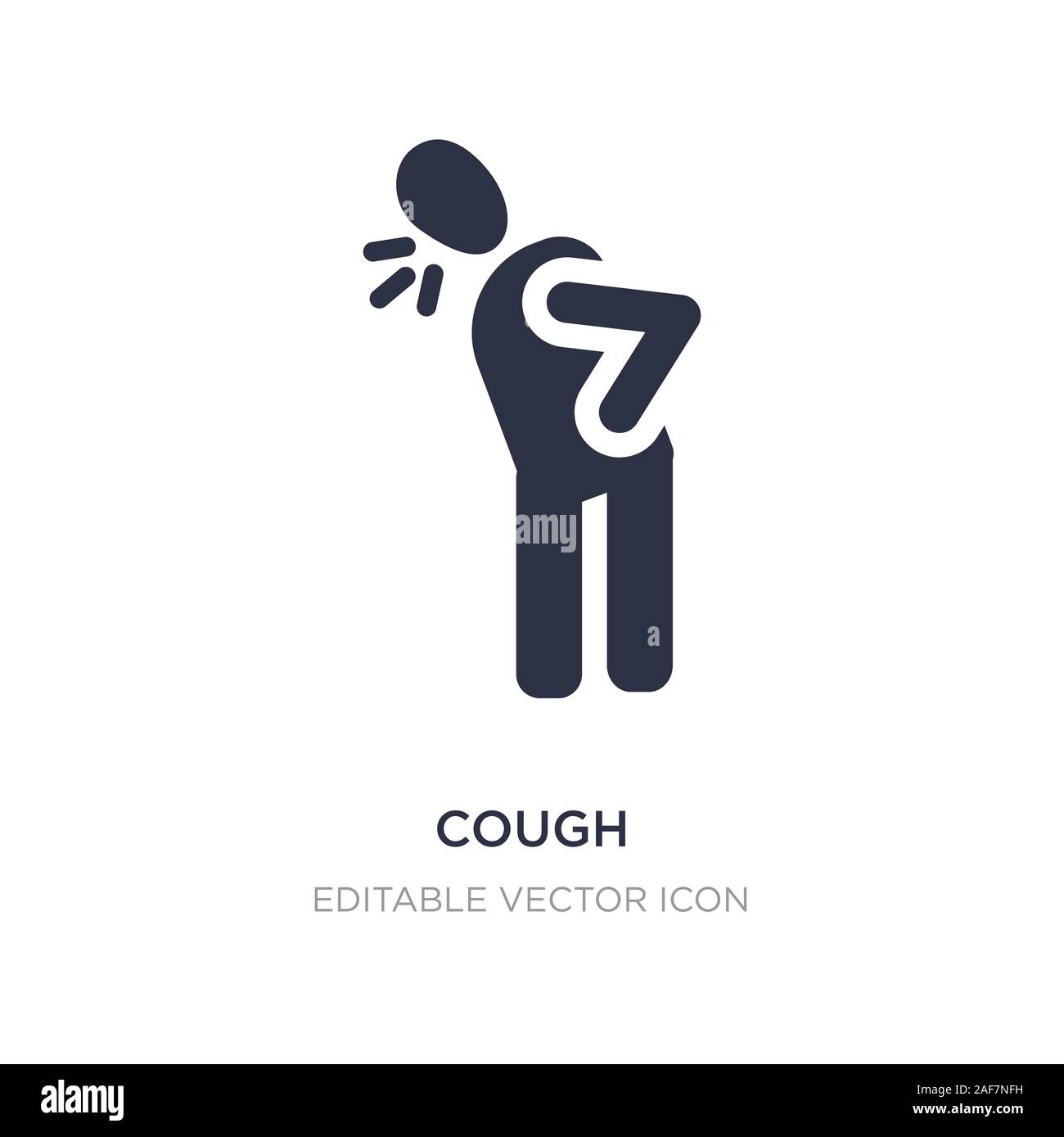 cough icon on white background. Simple element illustration from People ...