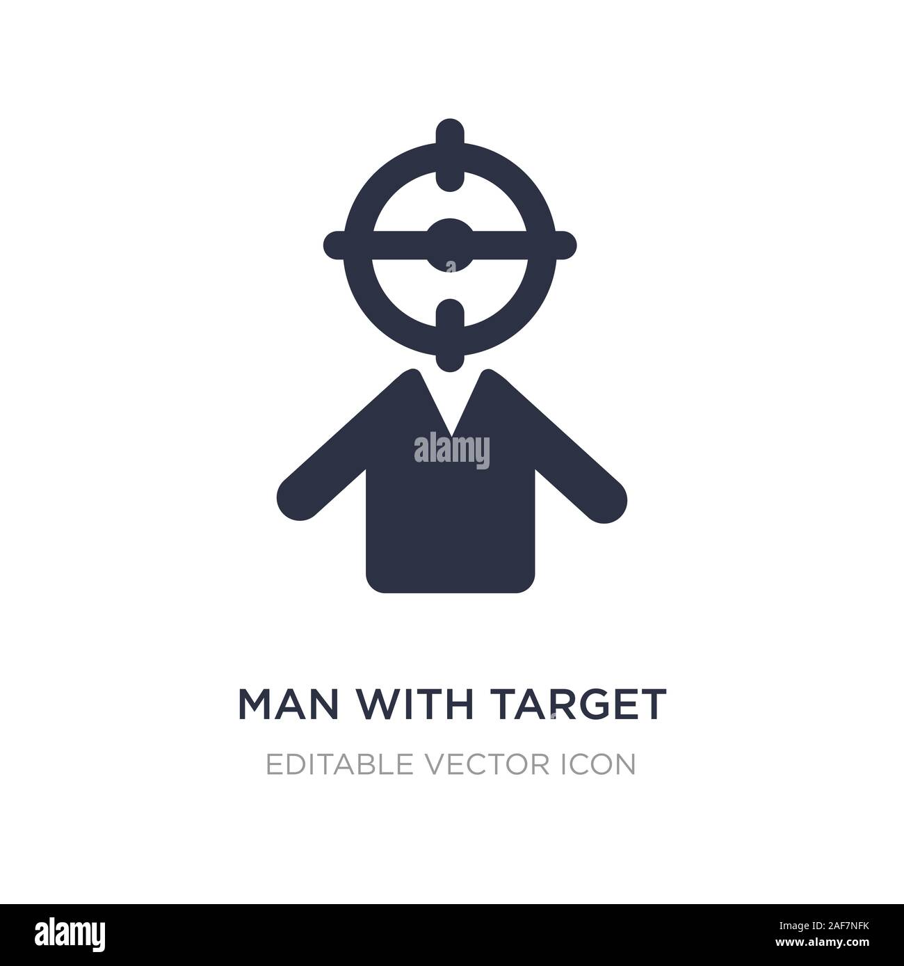 man with target icon on white background. Simple element illustration ...