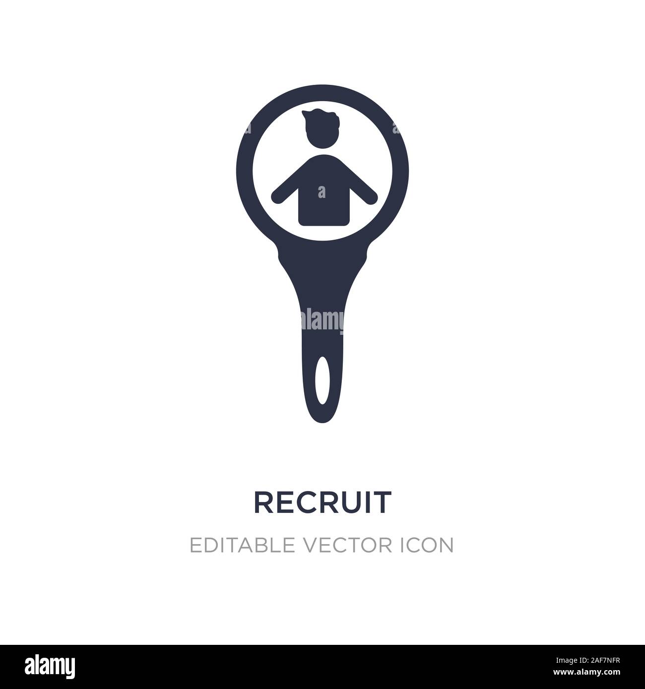recruit icon on white background. Simple element illustration from ...