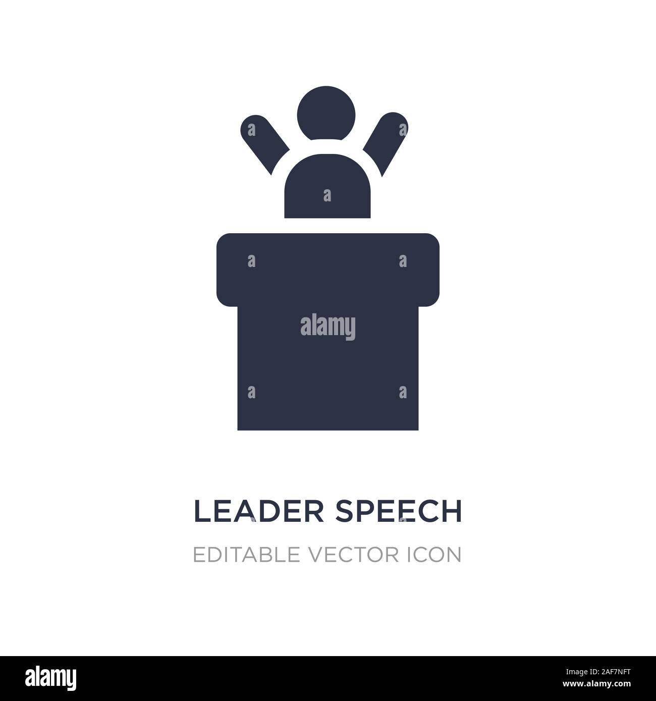 leader speech icon on white background. Simple element illustration ...