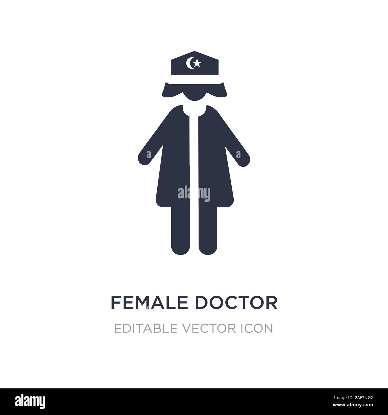 female doctor icon on white background. Simple element illustration ...