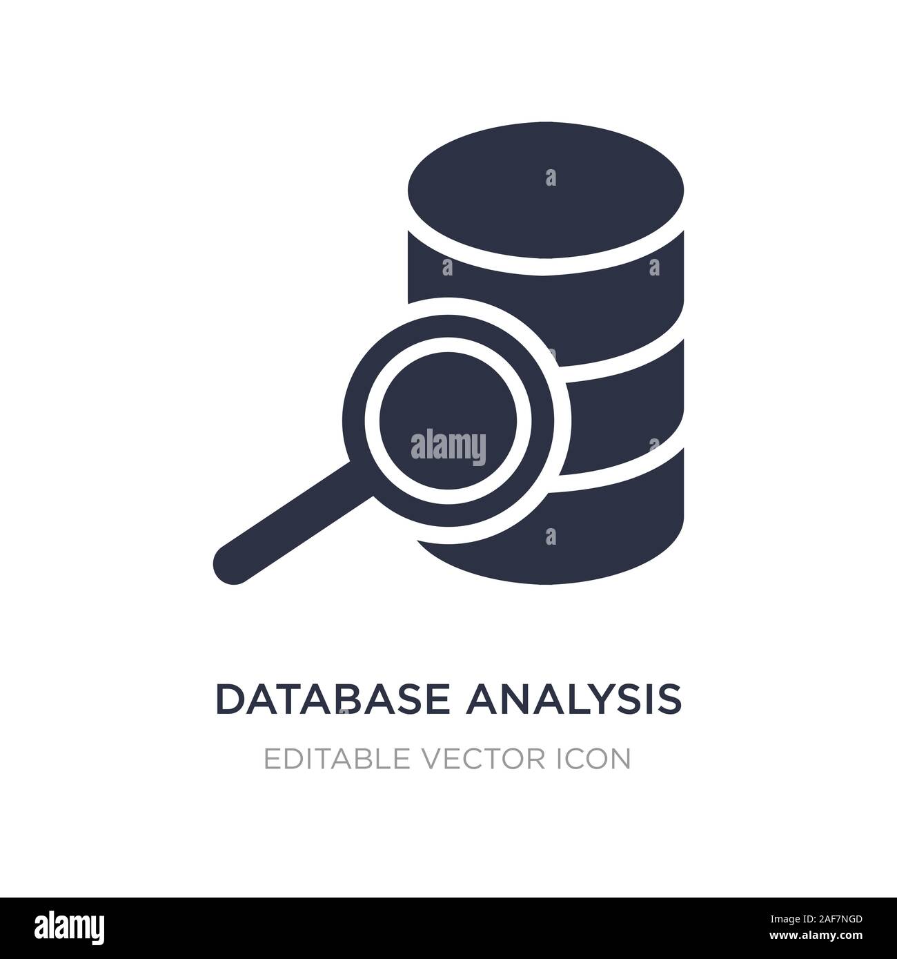 database analysis icon on white background. Simple element illustration from Multimedia concept ...