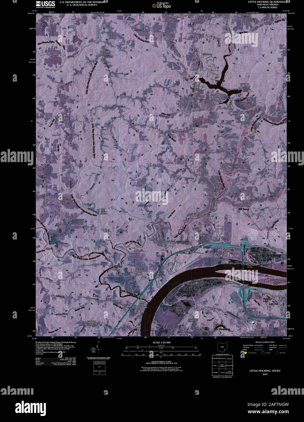 Map of hocking hi-res stock photography and images - Alamy