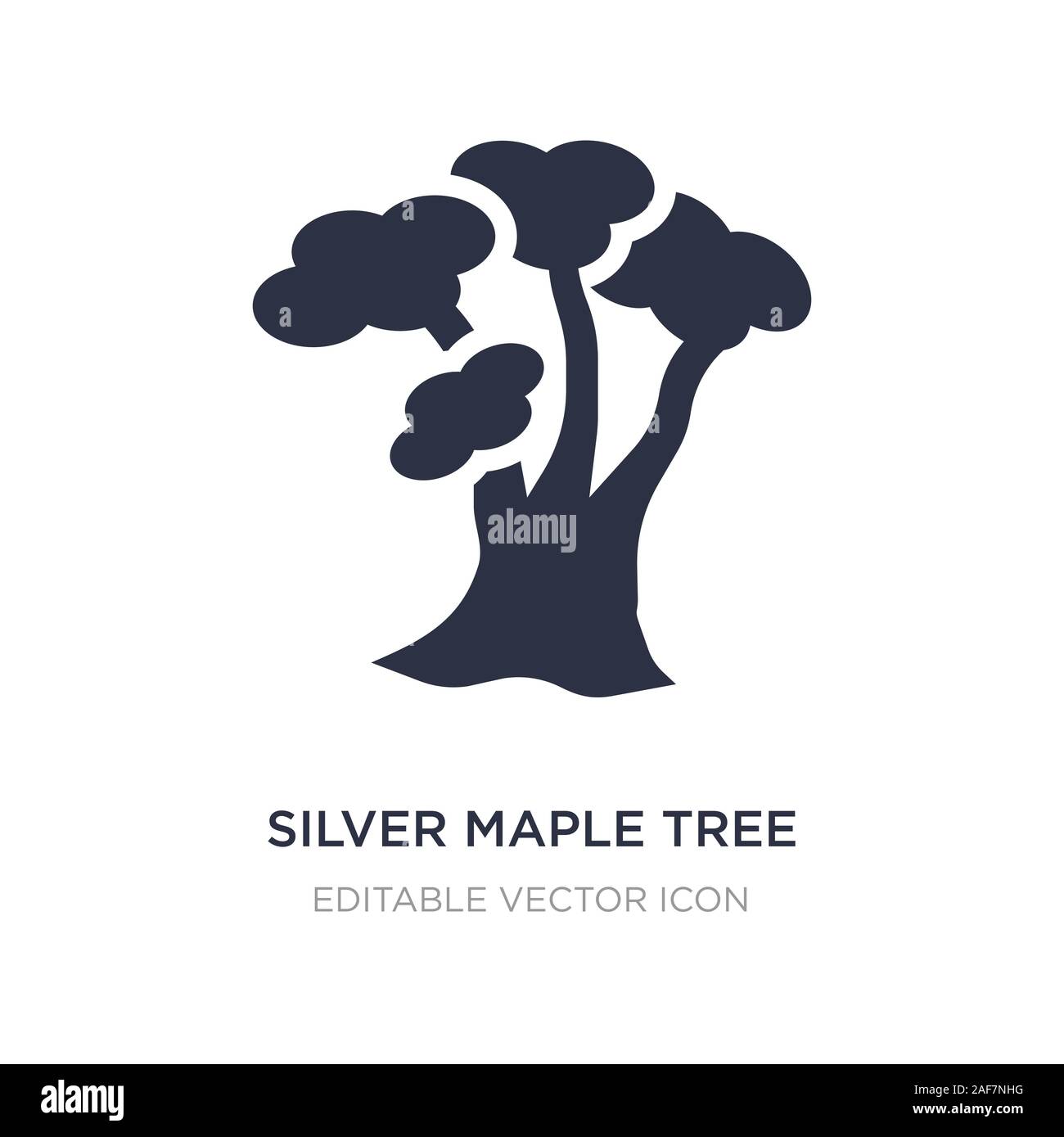 silver maple tree icon on white background. Simple element illustration ...