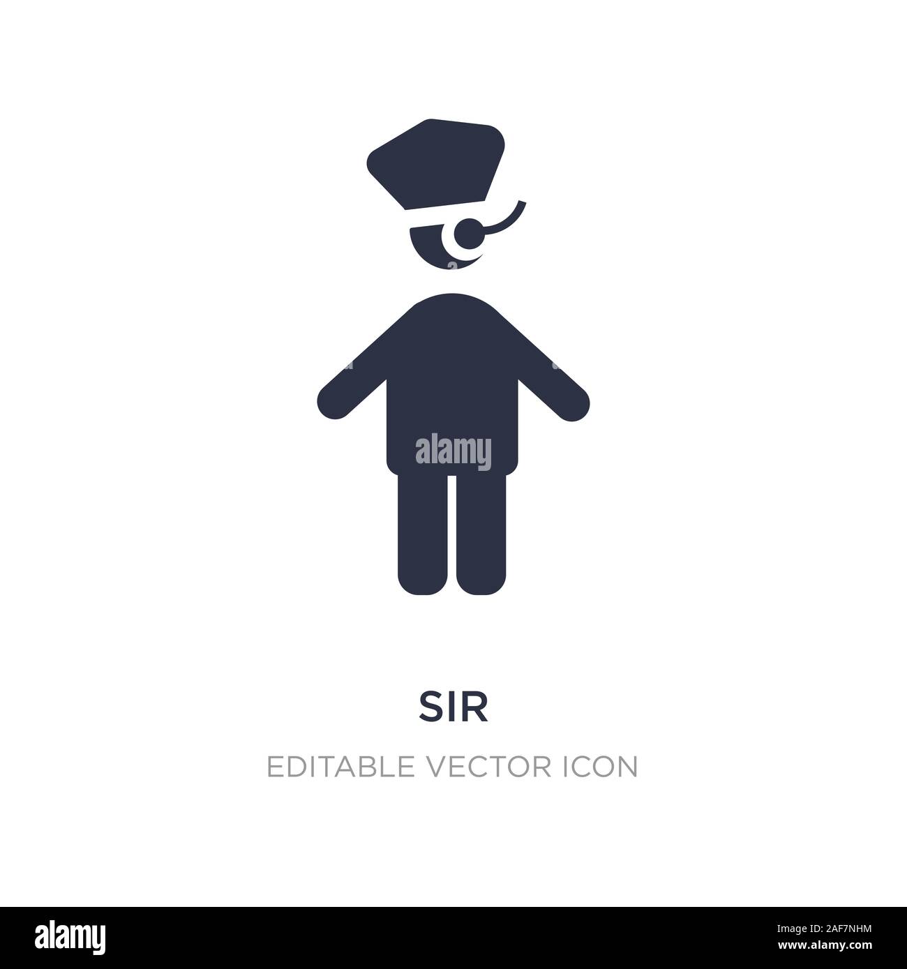 sir icon on white background. Simple element illustration from People ...