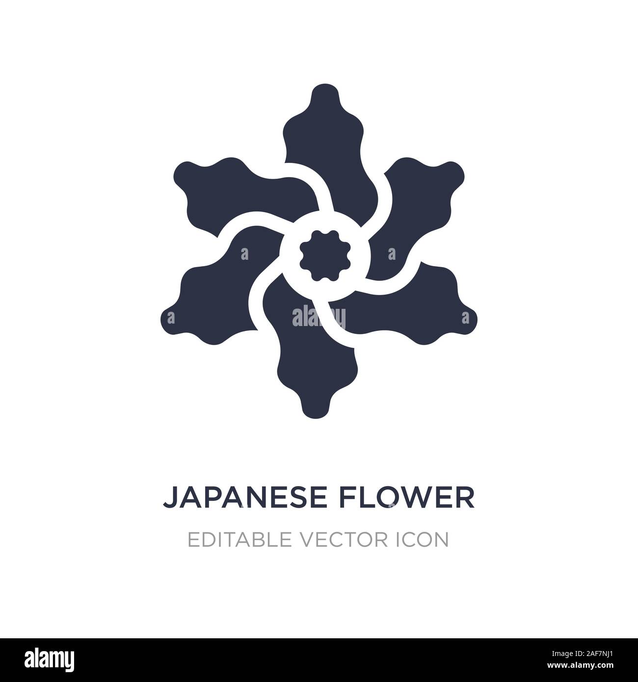 japanese flower icon on white background. Simple element illustration ...