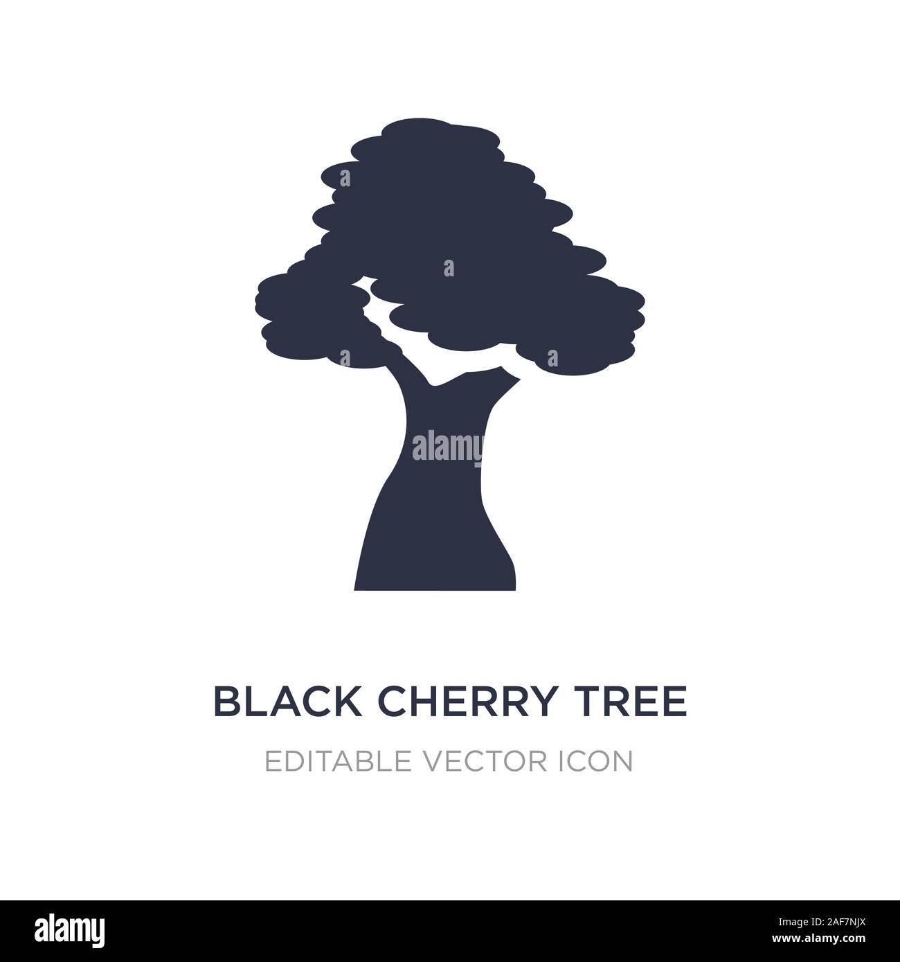 black cherry tree icon on white background. Simple element illustration ...