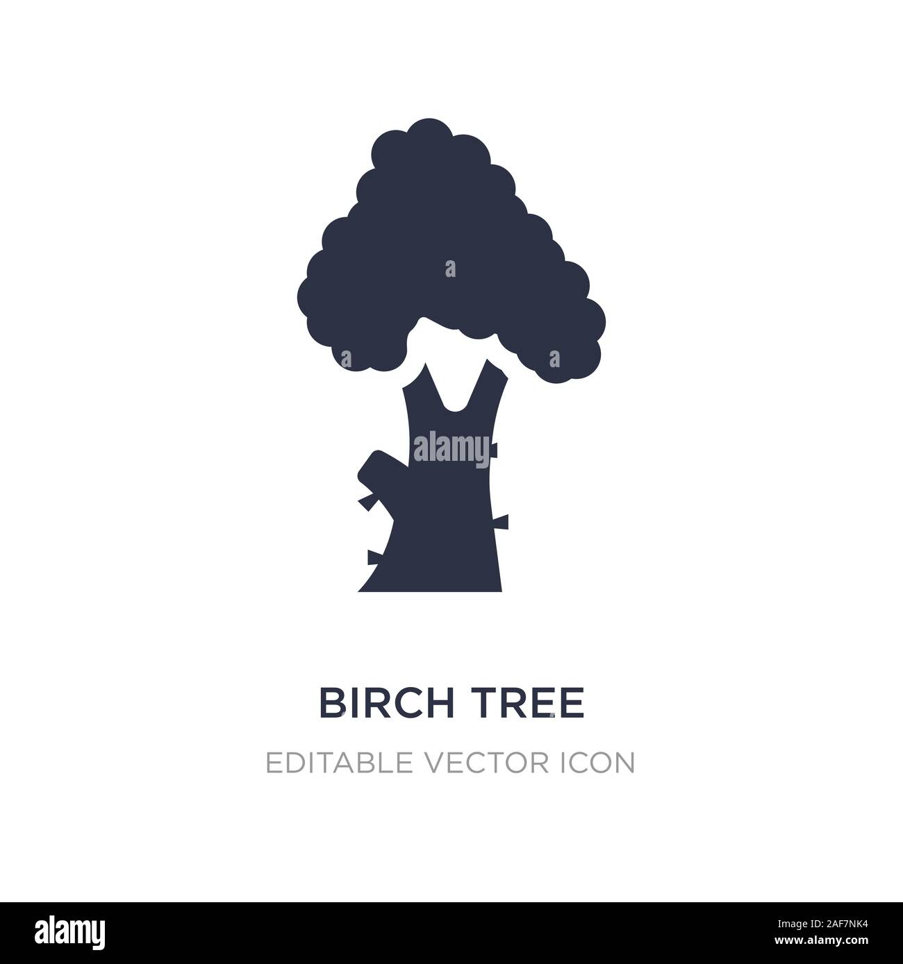 birch tree icon on white background. Simple element illustration from ...