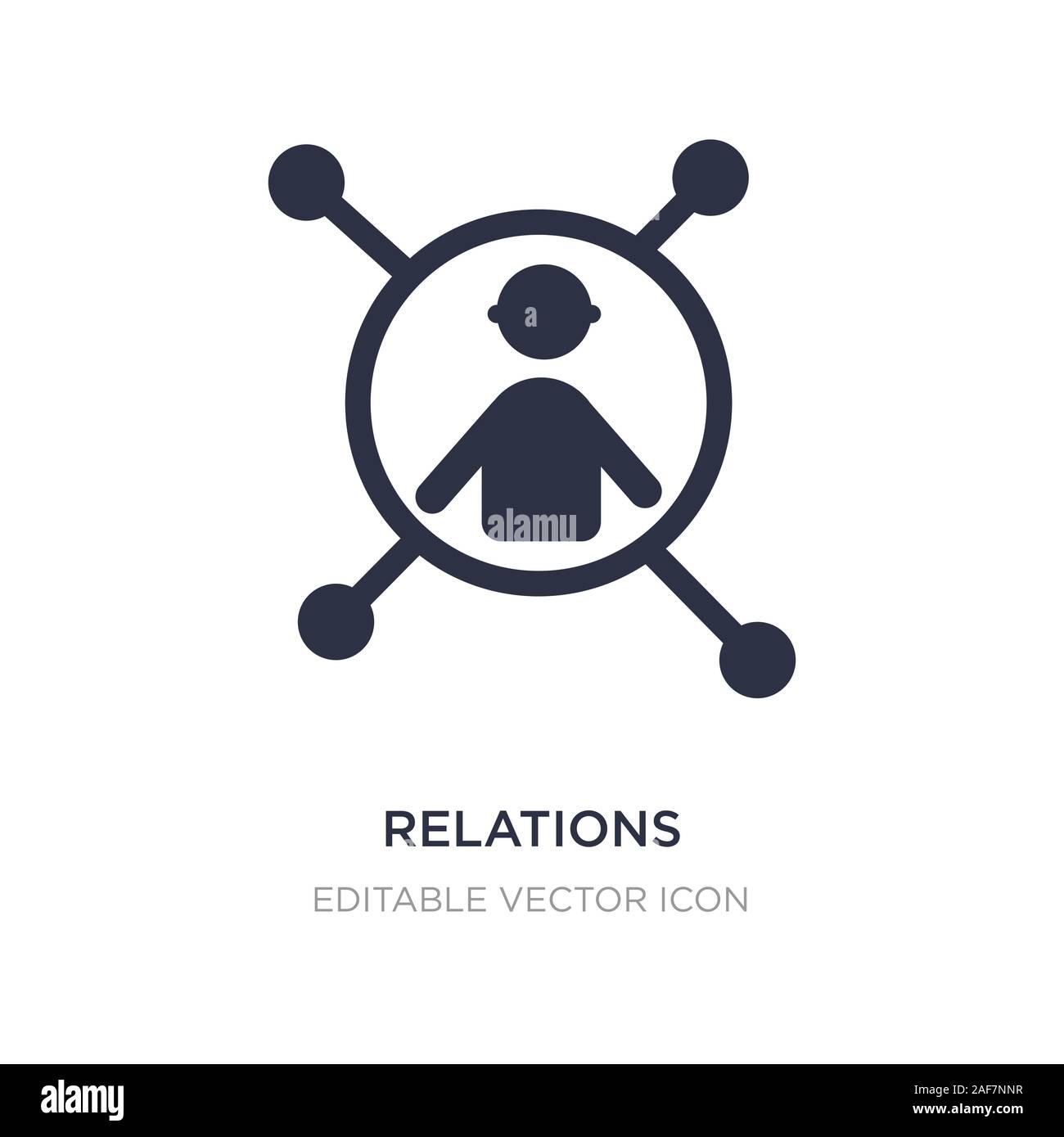 relations icon on white background. Simple element illustration from ...